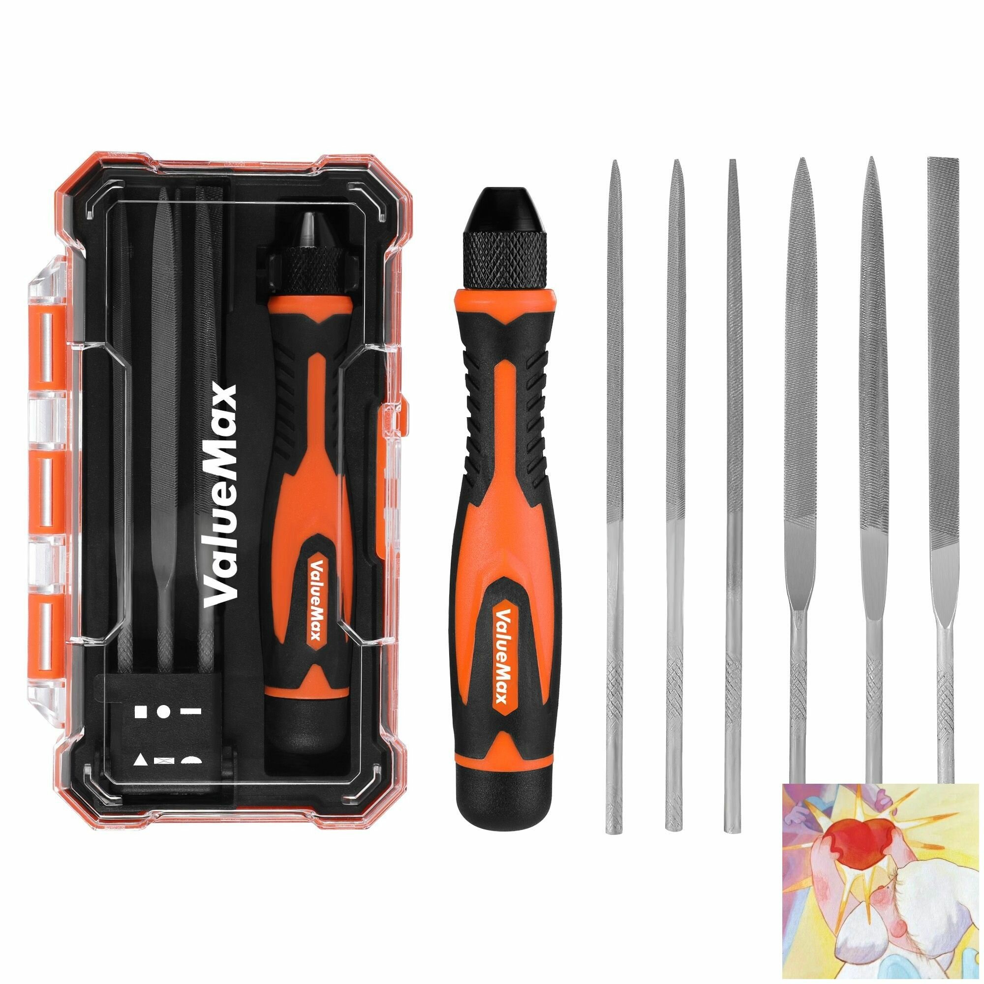 Эксклюзивный комплект надфилей 6 штук 120 мм в чехле