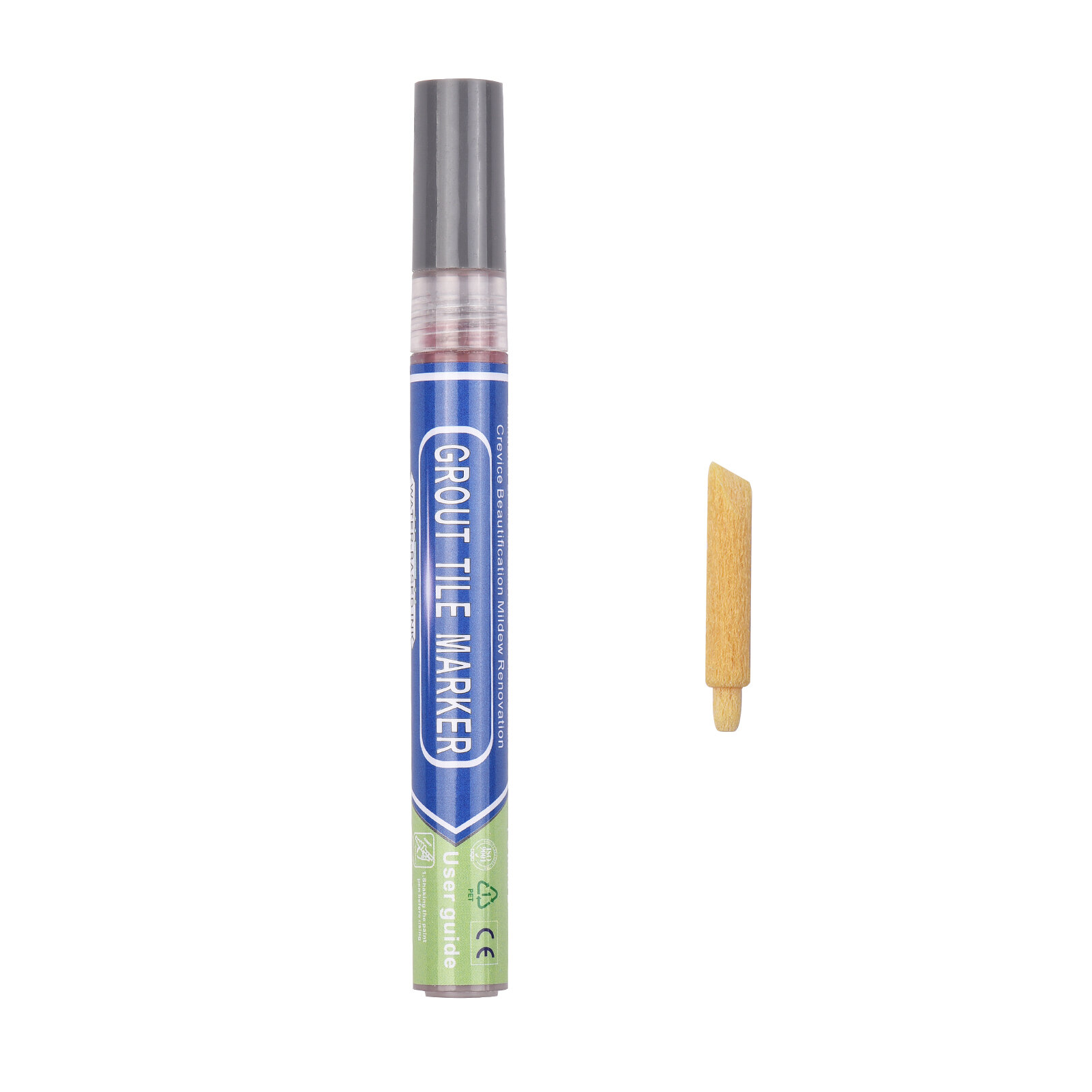 BIGTHUMB Карандаш для раствора на водной основе для плиток Grout Paint Pen Renew Repair Marker для нанесения покрытия на швы плиток с запасным наконечником водонепроницаемый для ванных комнат кухонь залов балконов пола Restore Цвет: