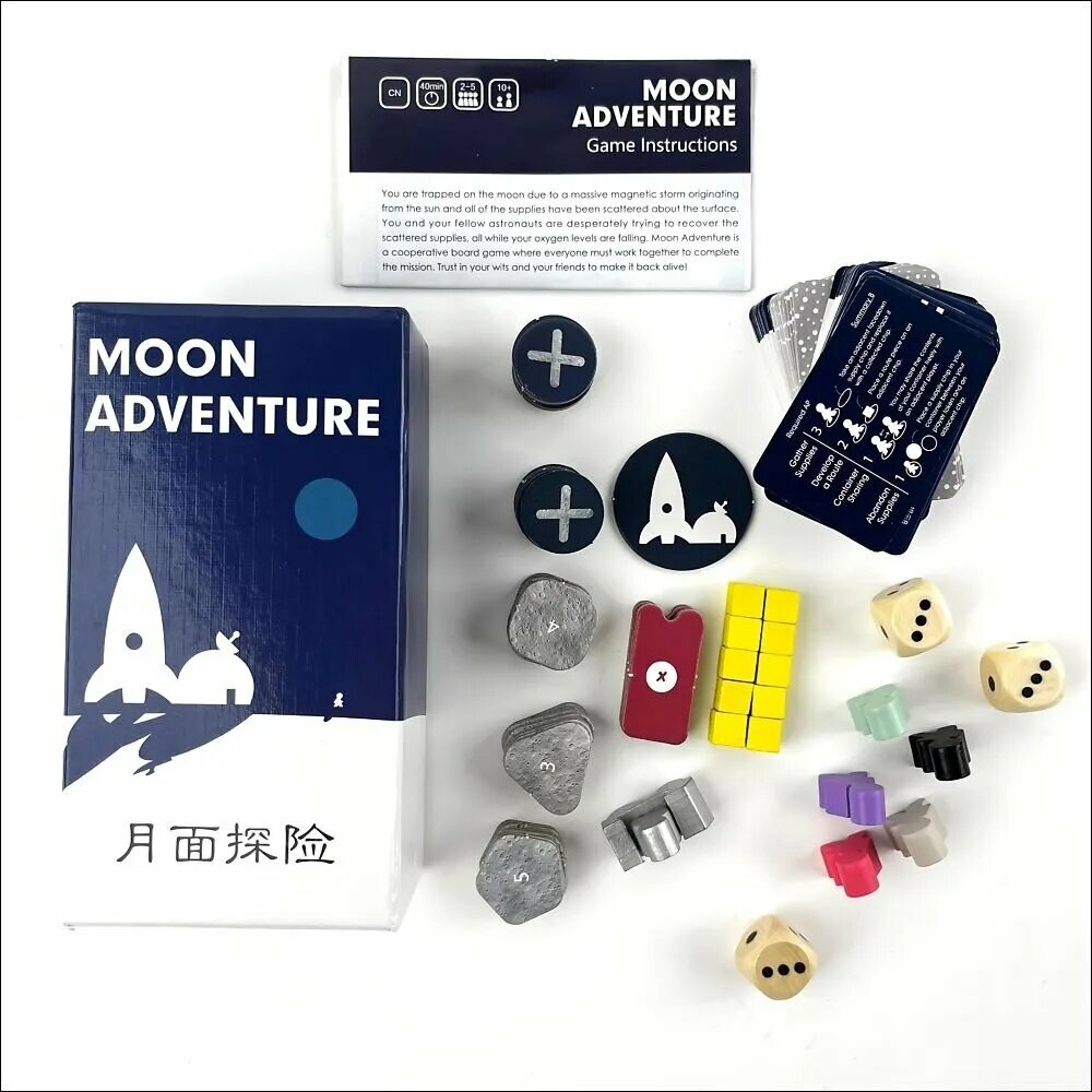 Oink Game "Moon Adventure" Настольные игры Лунные приключения Семейные вечеринки Карточные игры