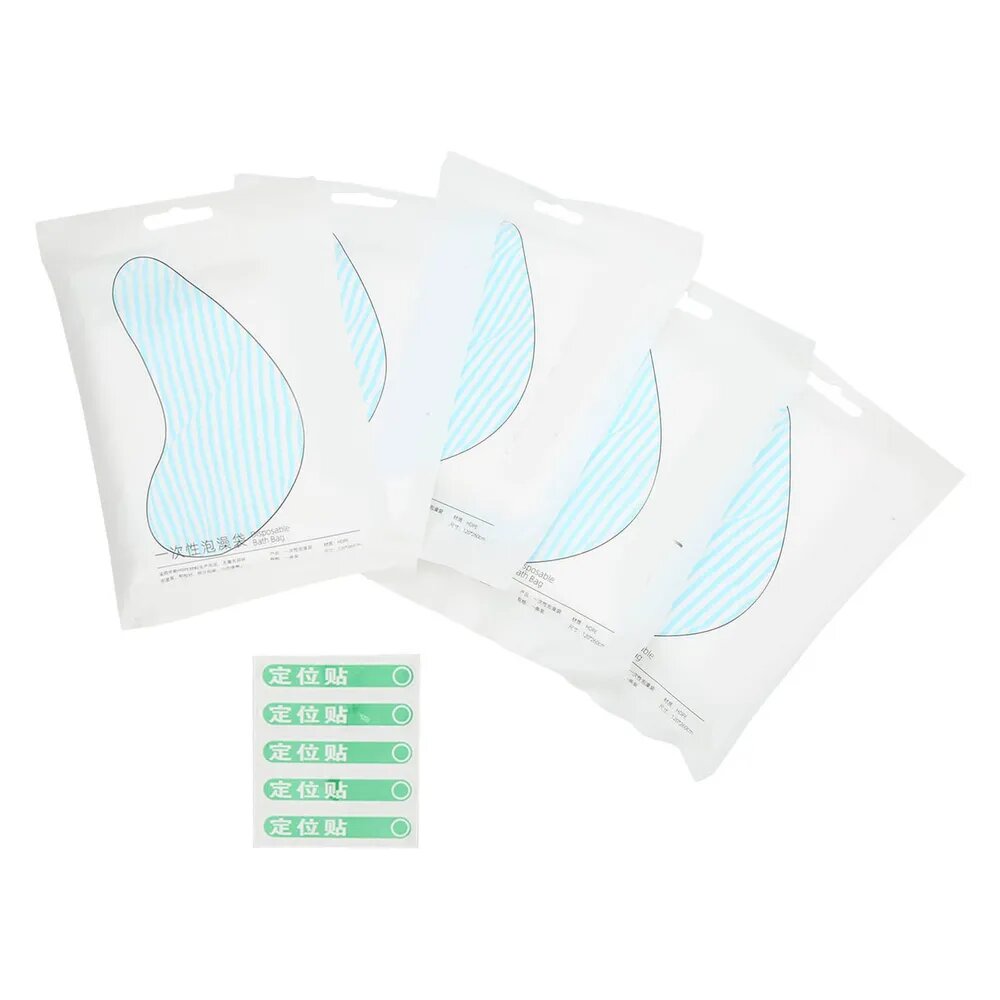 5 шт. одноразовых вкладышей для ванны, пластиковые чехлы для домашней, салонной и гостиничной ванны