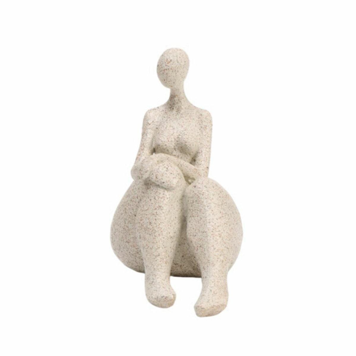 Абстрактная статуэтка пухлой женщины из смолы, настольное украшение, сядьте