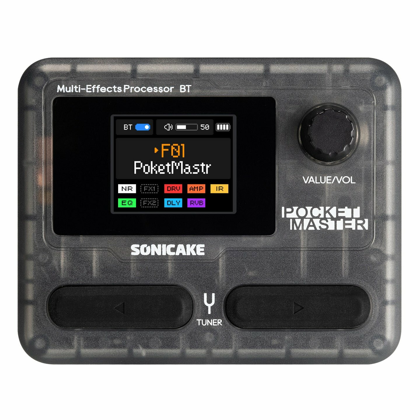 Sonicake QME-10TBK Pocket Master Multi-effects Processor Transparent Black
