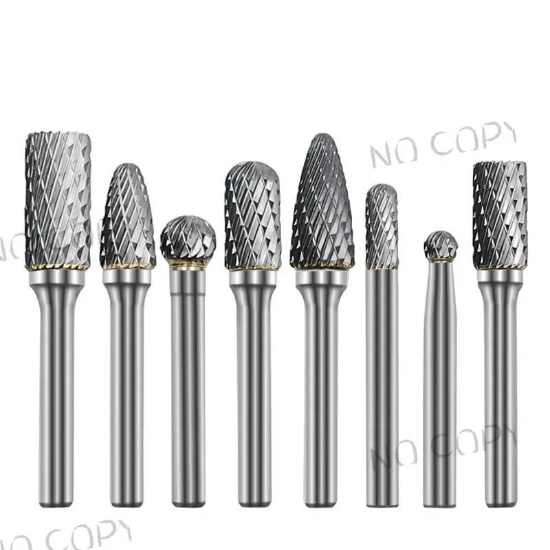 Набор борфрез по металлу и дереву из карбида вольфрама. Борфрезы из 8шт. хвостовик 6мм.