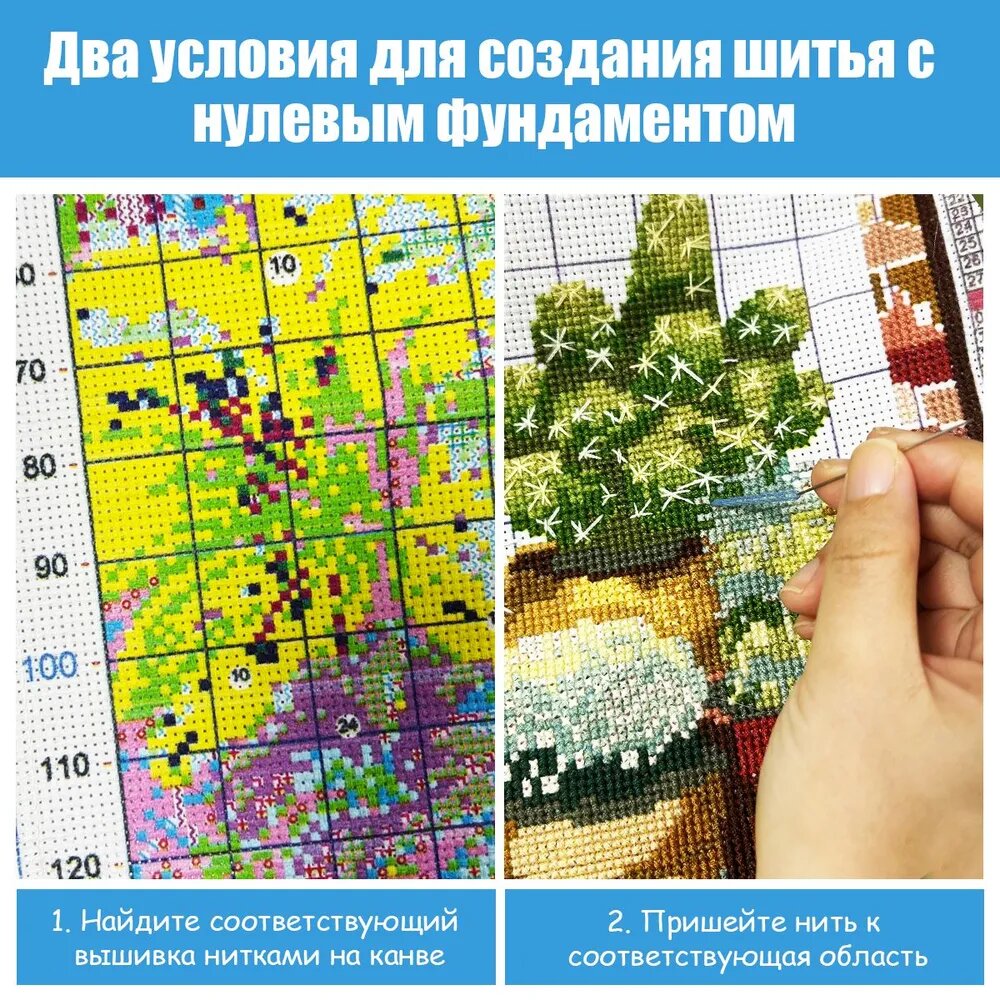 Набор для вышивания картины с изображением египетской царицы, 14 Aida, полиэстер, для взрослых — фото 1