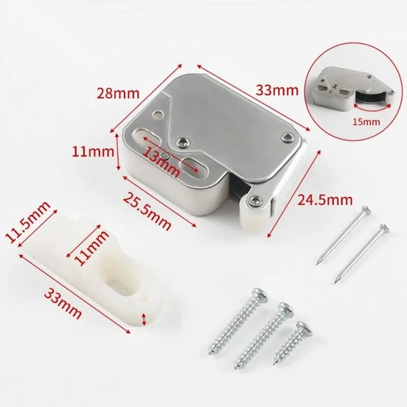 Нажимная мебельная защелка,2шт, толкатель для люков и мебели, A SDFG