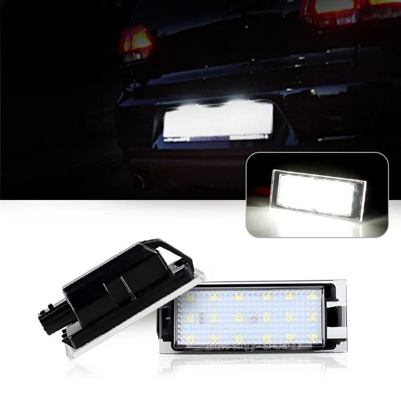 2 шт.12 В 3 Вт светодиодный Фонарь Освещения Номерного знака canbus без ошибок для Renault Megane 2 Clio Laguna 2 Megane 3 Twingo Master Vel Satis Opel Movano