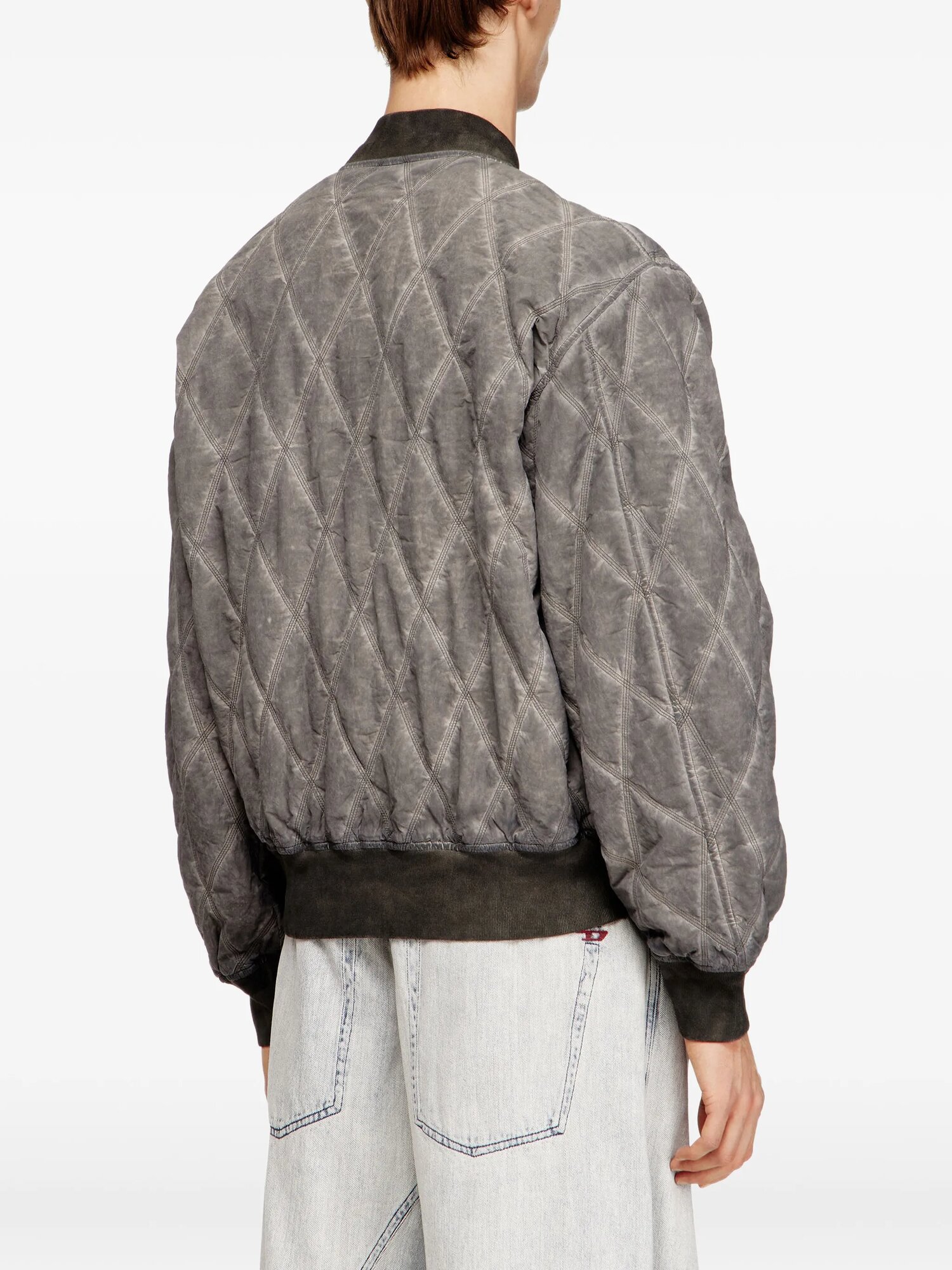 Бомбер DIESEL J-Type-Treat, размер 54 EU, серый — фото 1