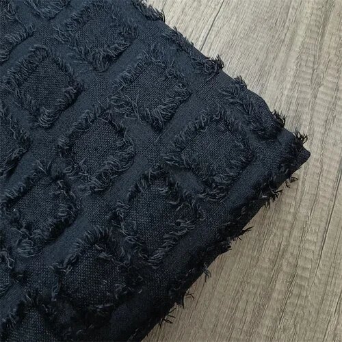 Дизайнерская ткань 100% полиэстер 1,5 м шириной Черный, black