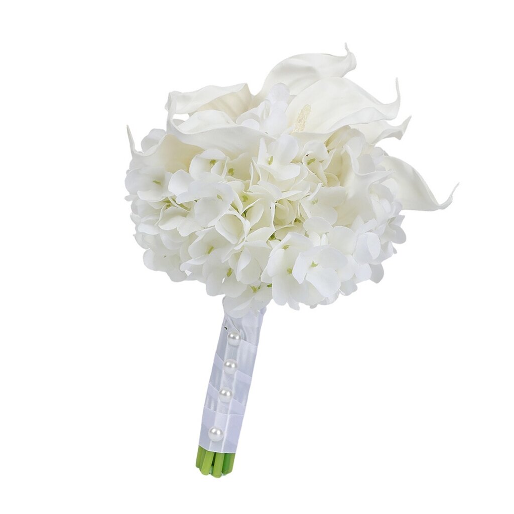 Реалистичные Гортензии, Каллы, Шелковые Букеты Невесты, Искусственный Свадебный Цветок Для Украшения Дома На Церемонии