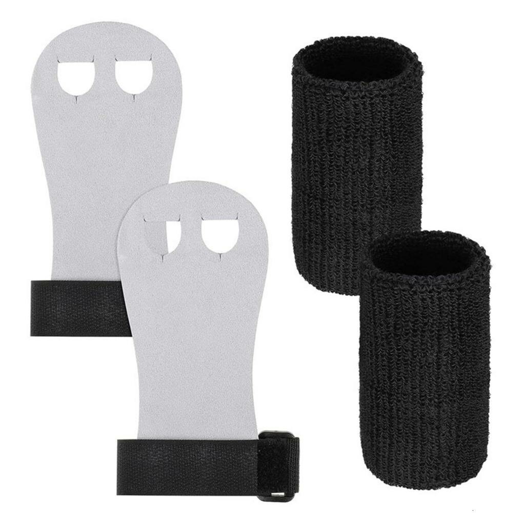 Детские гимнастические перчатки с поддержкой запястья, Черный - L