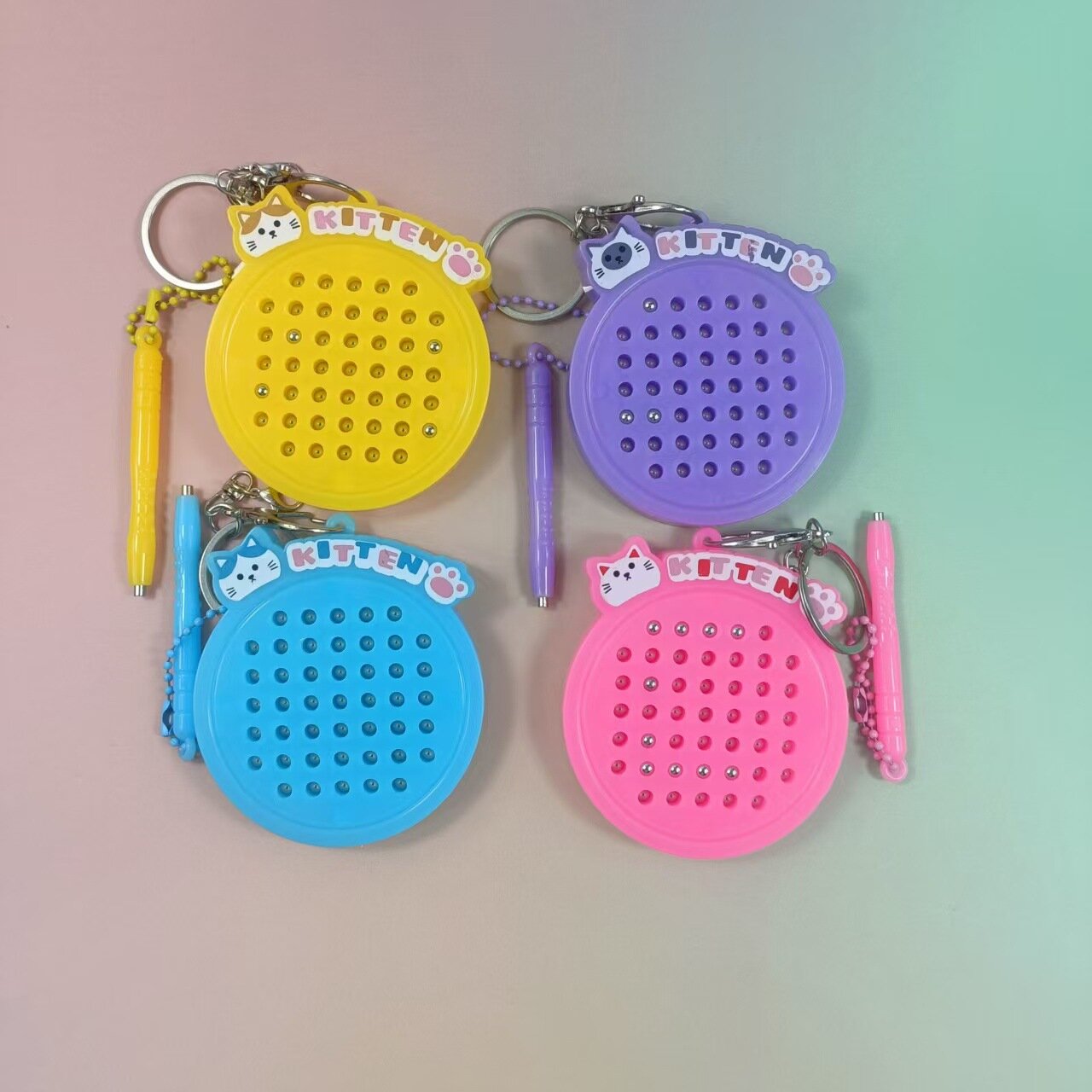 Детская магнитная доска для рисования с шариками, обучающий брелок, подвеска для рюкзака, креативная игрушка для рисования