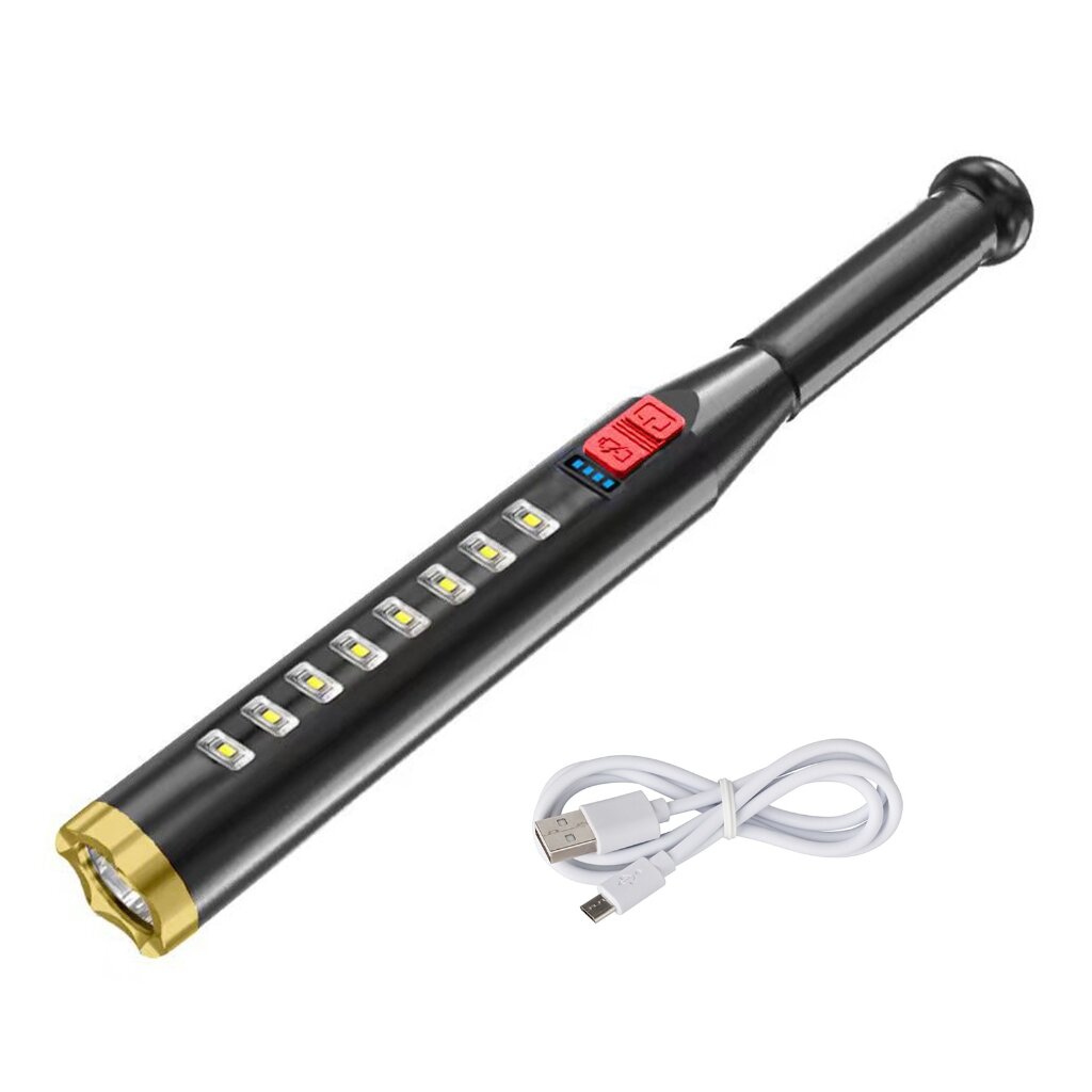 Фонарик с бейсбольной битой-Золотой