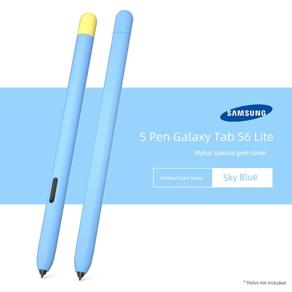 Силиконовый чехол для стилуса Samsung Galaxy Tab S10-lite/S6-lite, небесно-голубой цвет, гибкая защита