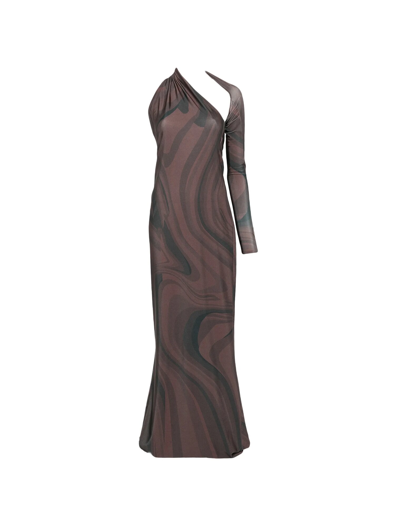 Платье One-shoulder cutout maxi dress