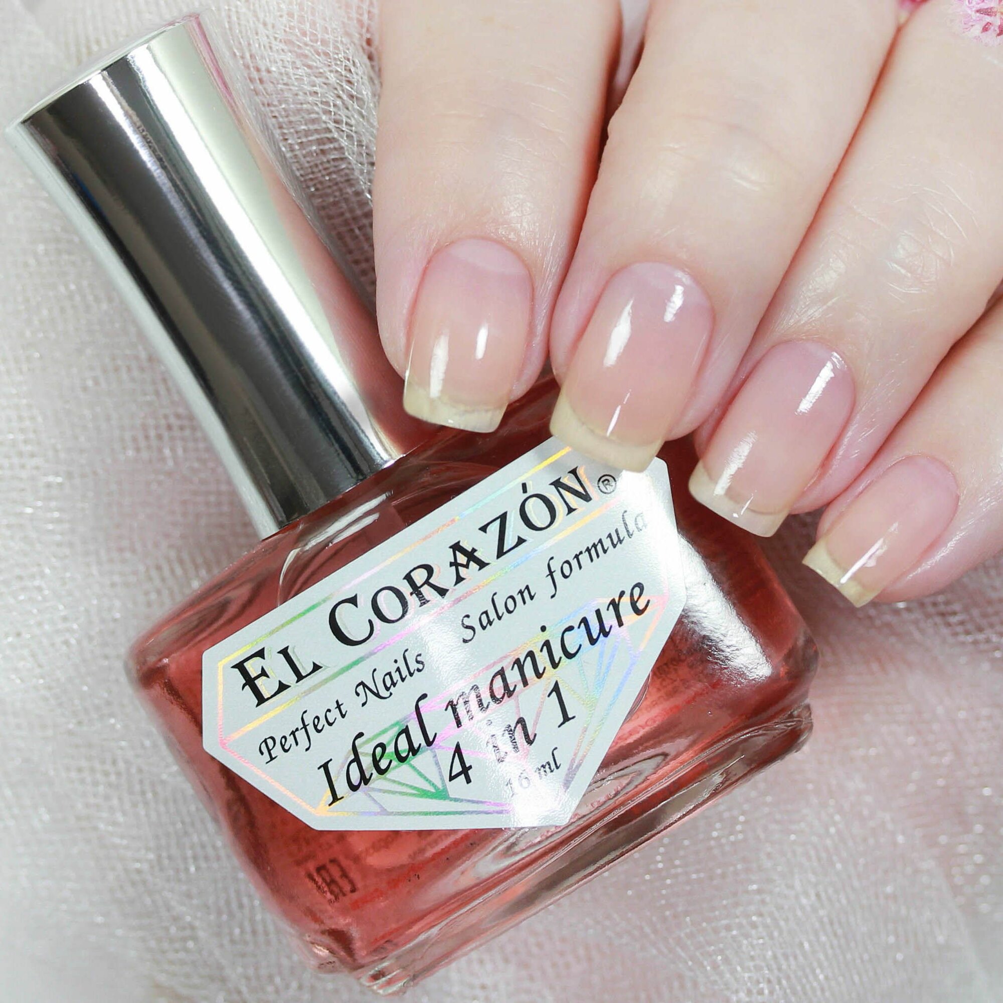 El Corazon Perfect Nails №427 Восстановитель с хитозаном "Ideal manicure 4 in 1" 16 мл