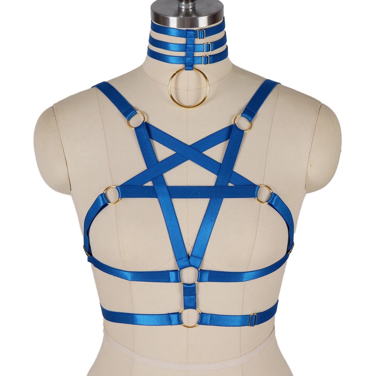 Синий BODY HARNESS, royal blue, регулируемый