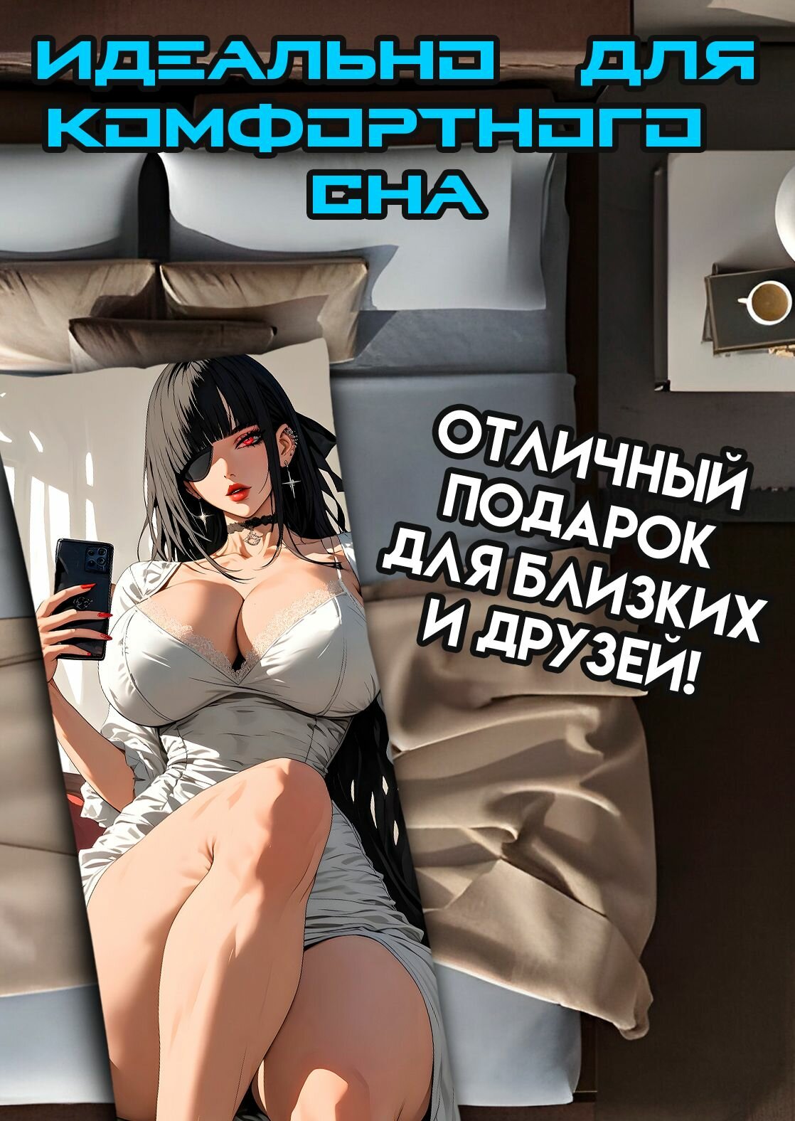 Дакимакура 150х50 подушка аниме — фото 1