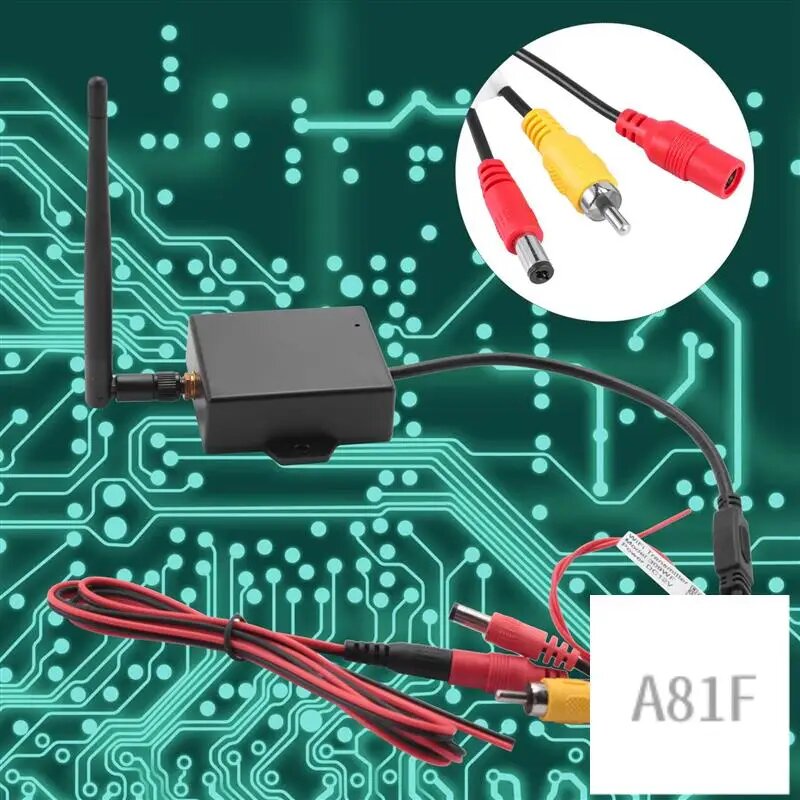 Модуль беспроводного передатчика Wi-Fi, автомобильная резервная камера, AV-видео комплекты заднего вида, черный