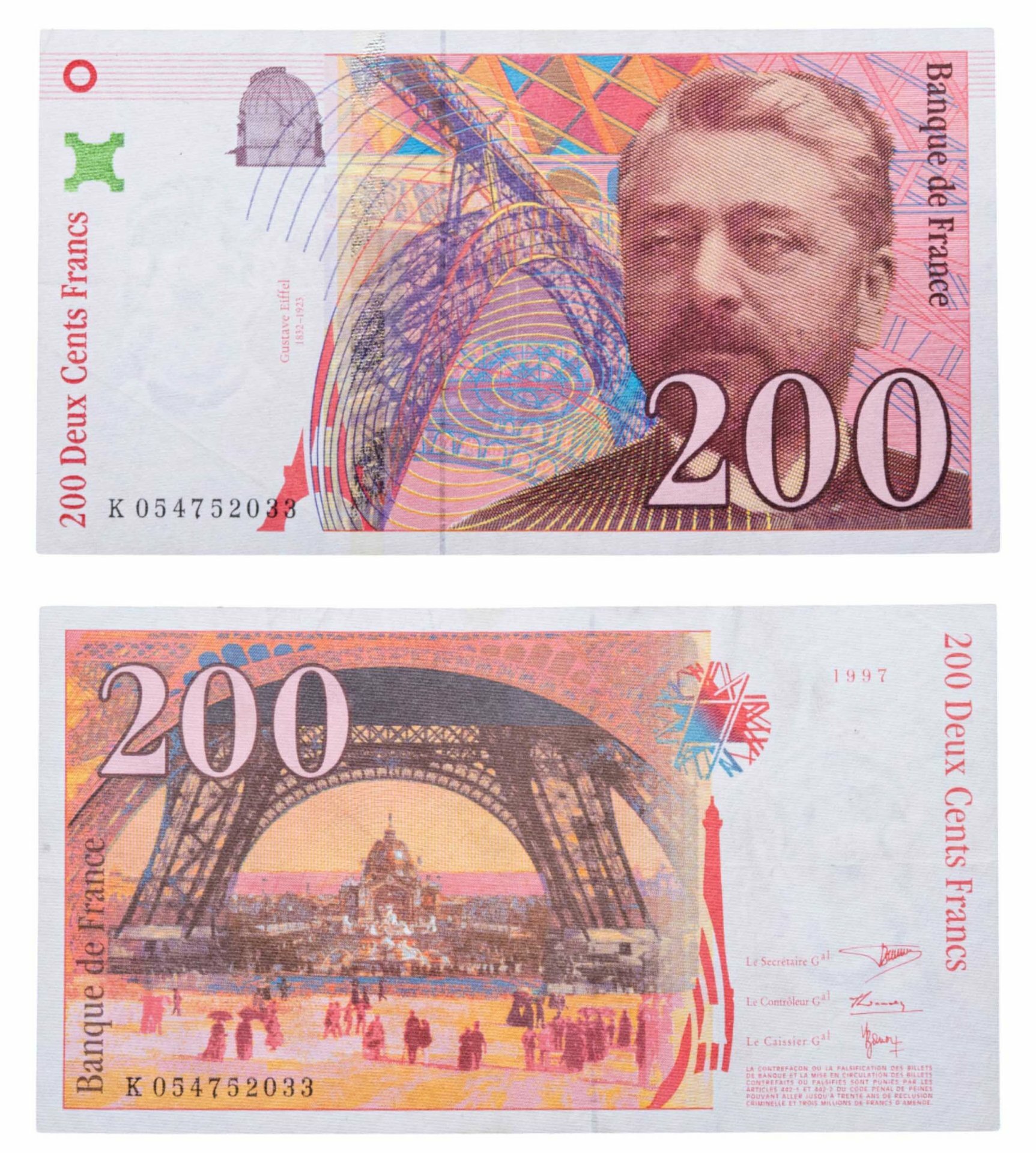 Франция 200 франков 1997 Gustave Eiffel, Гюстав Эйфель