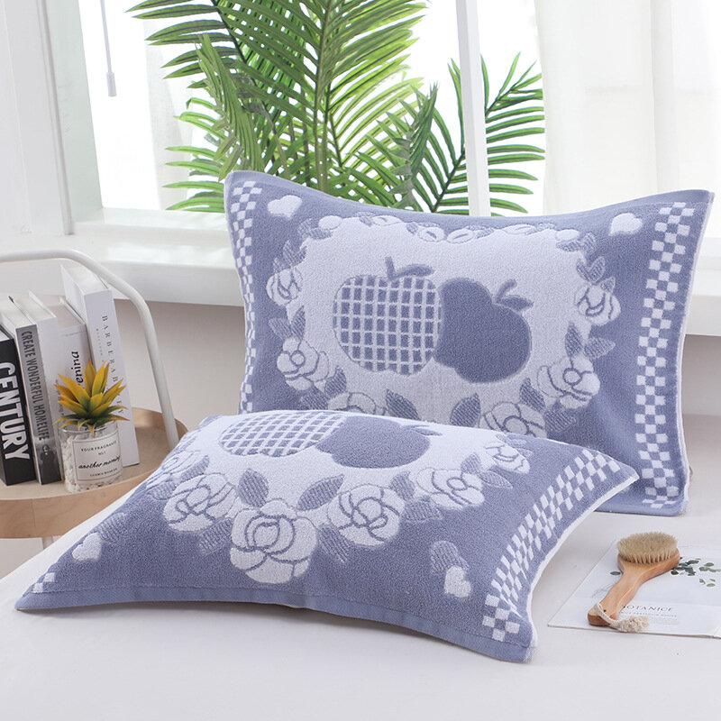 Набор подушек и полотенец из чистого хлопка, утолщенные и увеличенные, для взрослых, свадебные, полностью хлопковые, старинные махровые полотенца для дома, впитывающие пот