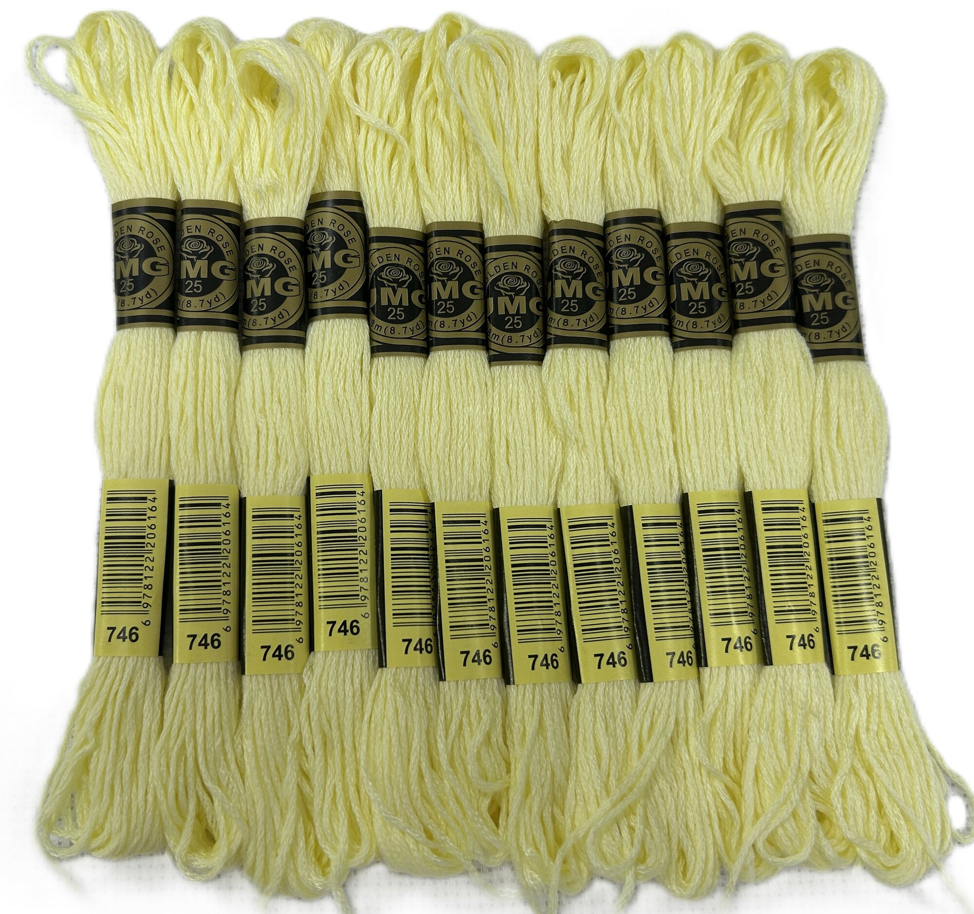 Нитки для вышивания JMC мулине (150-3866) 100% полиэфир 12 штук x 8 м