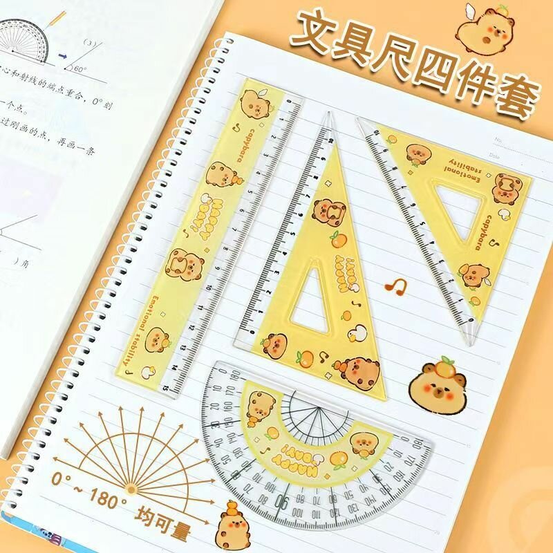 Набор линеек Princess Please Study, высококачественные линейки для студентов, полный набор, треугольная линейка