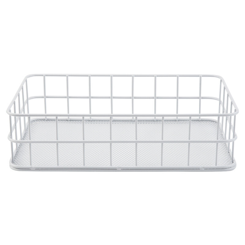 Оптовая продажа от производителя: скандинавская корзина для хранения из железной сетки, подставка для косметики,