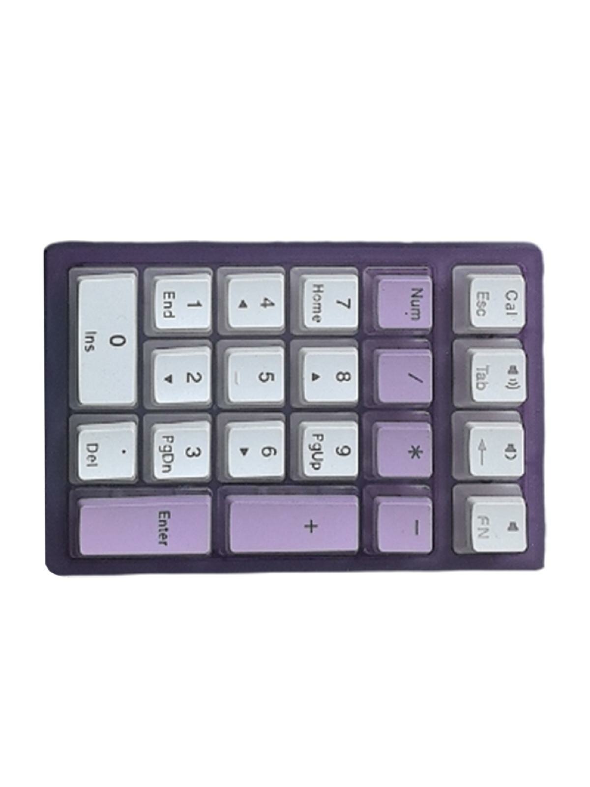 Mechanical Numeric Keypad Hot-Swap Switches Corded Gaming Keypad LED Backlit Keycap Numpad Portable Keypad Extended Layout