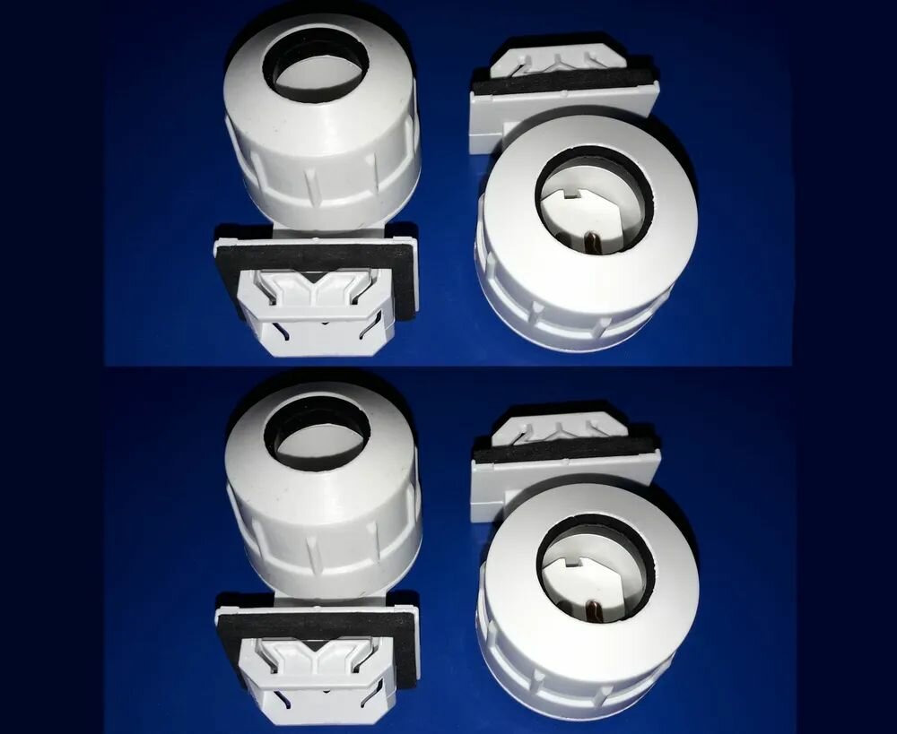 Влагозащищенный патрон G5 (4 шт.) с прижимной муфтой для ламп Т5 (16 мм.) одиночный.
