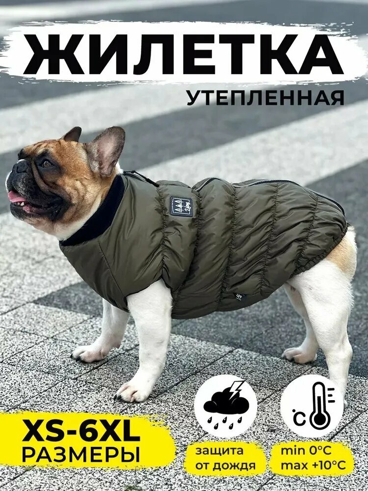 Жилетка для средних собак утепленная