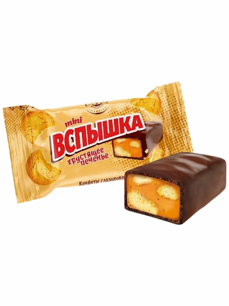 Конфеты Вспышка карамель с печеньем 1 кг