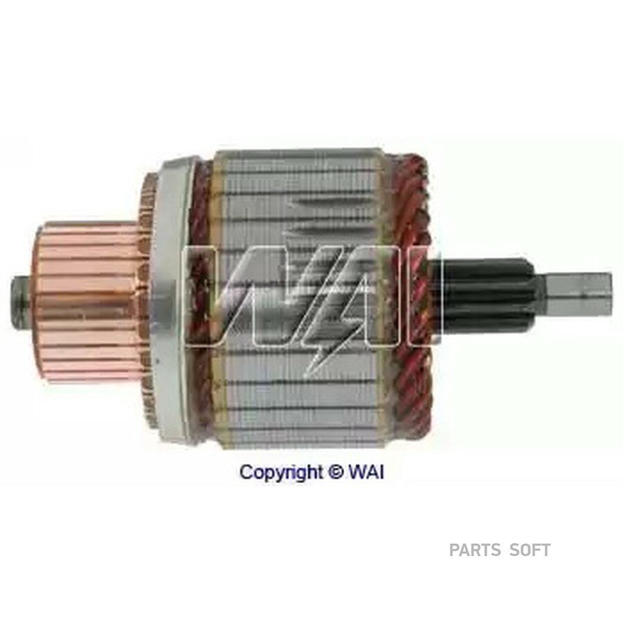 Якорь стартера! Mitsubishi\Mazda 323/626/MX5 98>, Nisan 100NX/Almera/Sunny1.4/1.6 91-00, Mitsub от официального дистрибьютора, WAI, артикул 618317