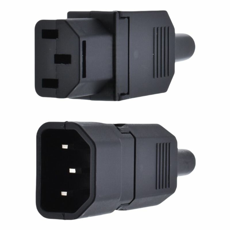Безвинтовой клеммный обжимной штекер источника питания черный 10A250V трехконтактный штекер-штекер и розетка