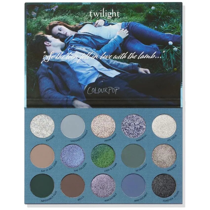 ColourPop Twilight Eyeshadow Palette - Палетка теней для век с 12 оттенками в сине-серых тонах