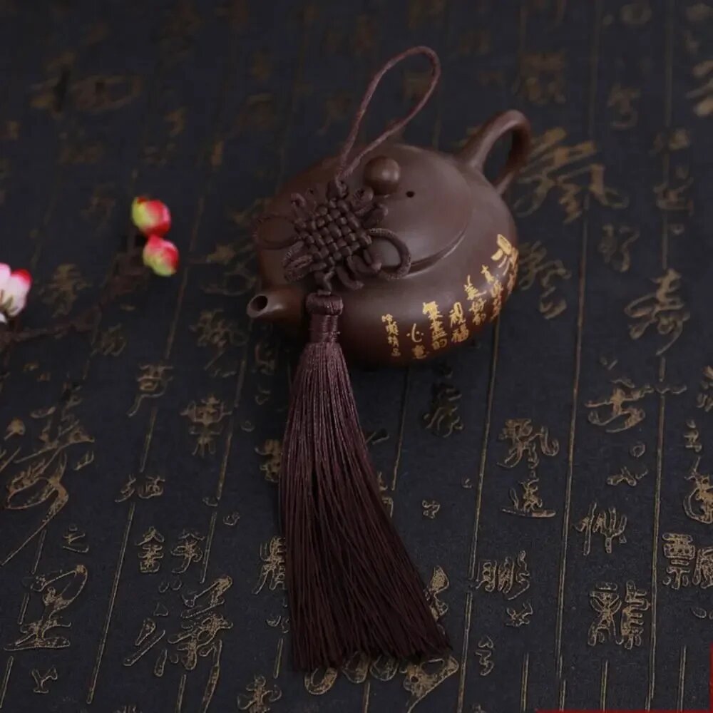 Китайский чайник Yixing, Coffee, с кисточкой