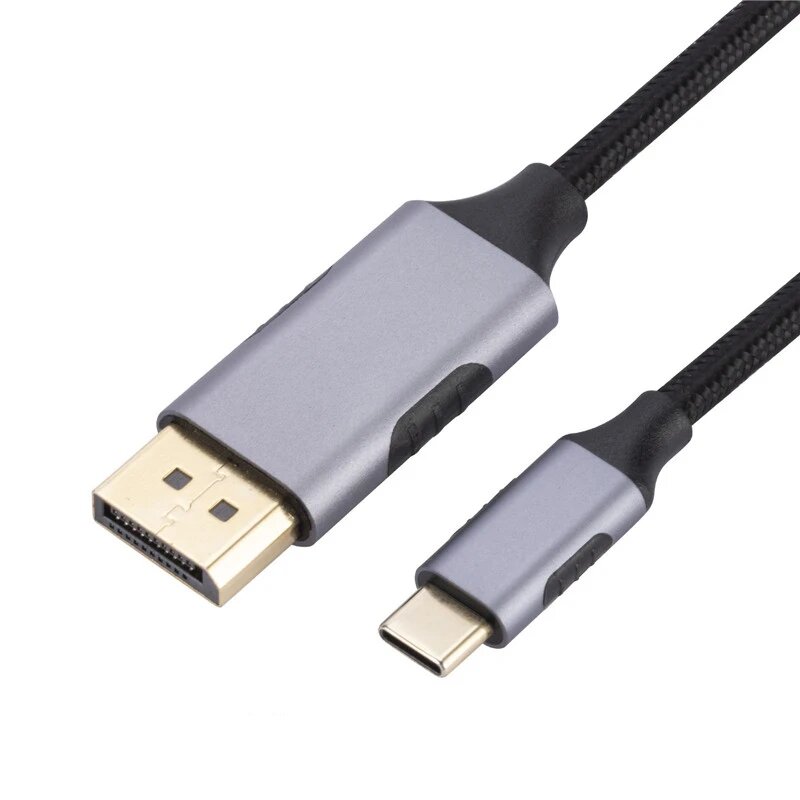 Кабель USB-C - DisplayPort 8K@60Hz, серый, 8K Braid Cable
