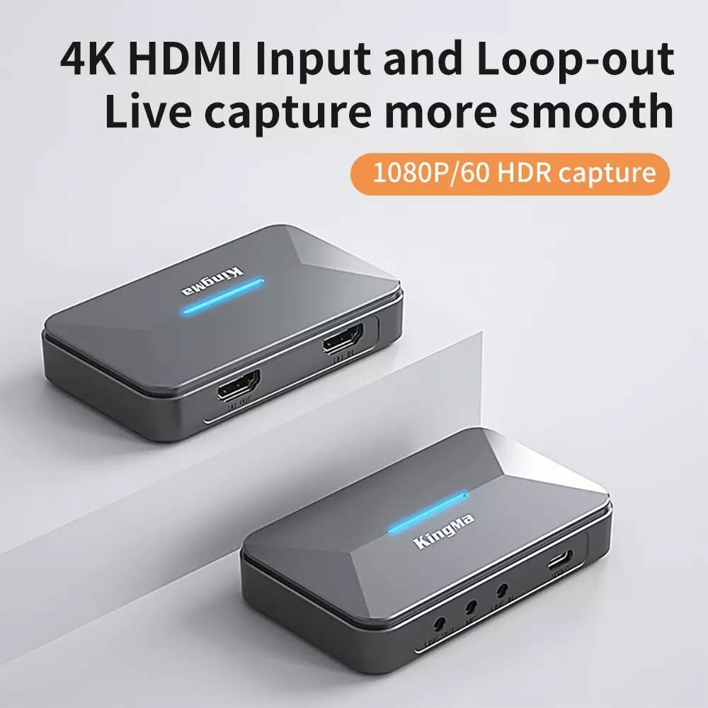 Карта (плата) видеозахвата KingMa BMU036 HDMI вход 4K/60 выход USB 1080P/60