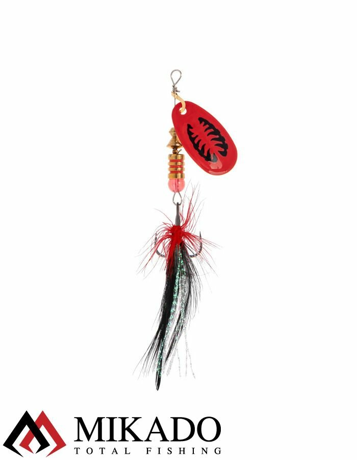 Блесна вращающаяся с кисточкой Mikado BLASTER № 5, 12 г, серебро/27