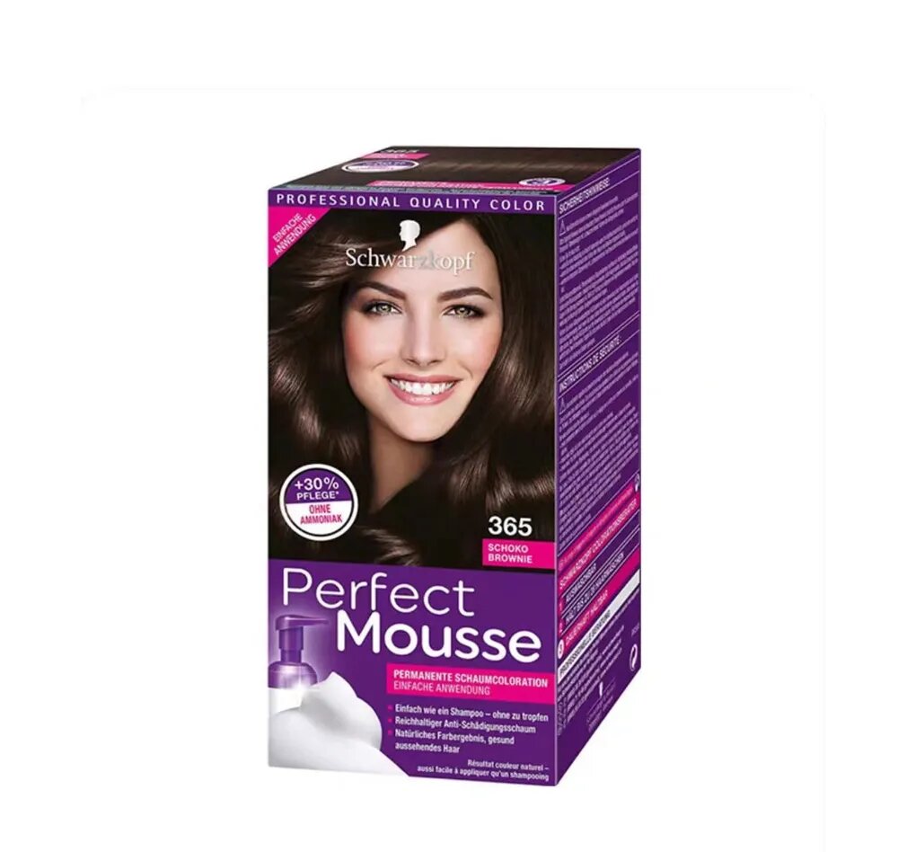 Schwarzkopf Perfect Mousse Краска для волос 365 Schoko Brownie 93 мл стойкая для всех типов волос