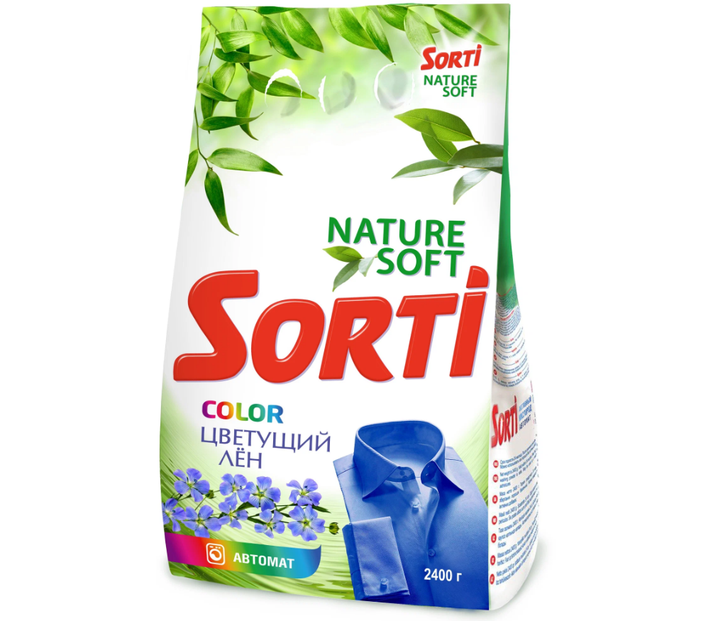 Стиральный порошок Sorti Автомат Колор Цветущий лен , 2400г