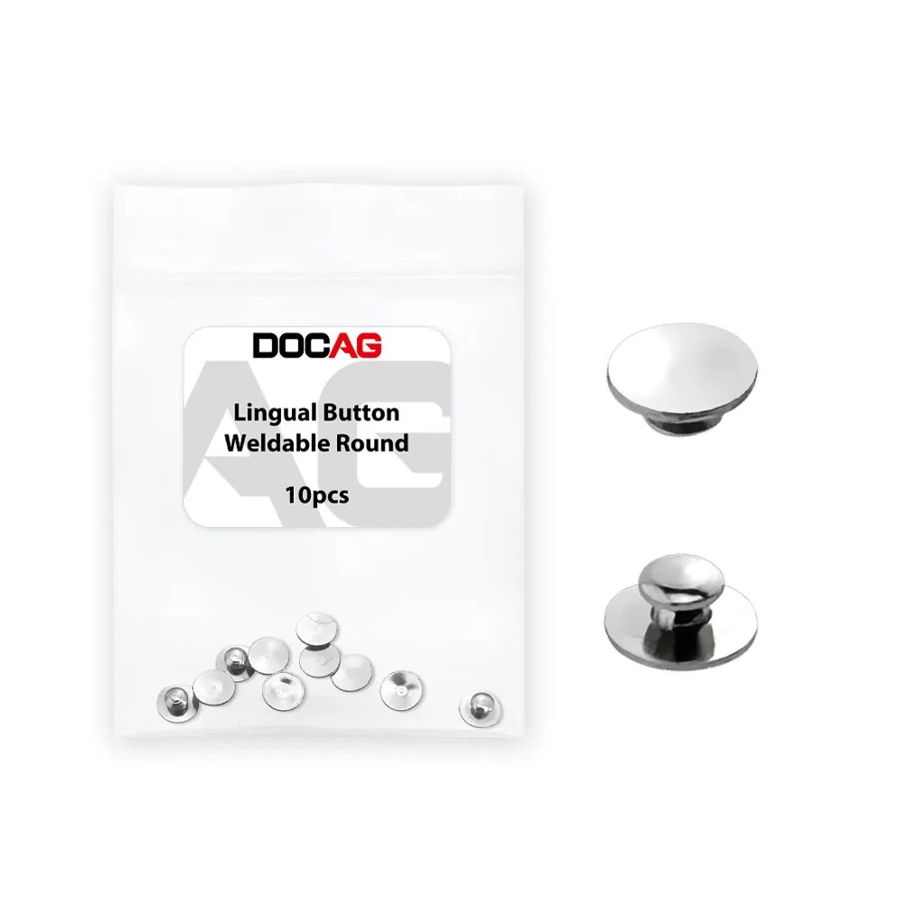 DOCAG Лингвальные кнопки для брекетов 10 шт. Weldable Round
