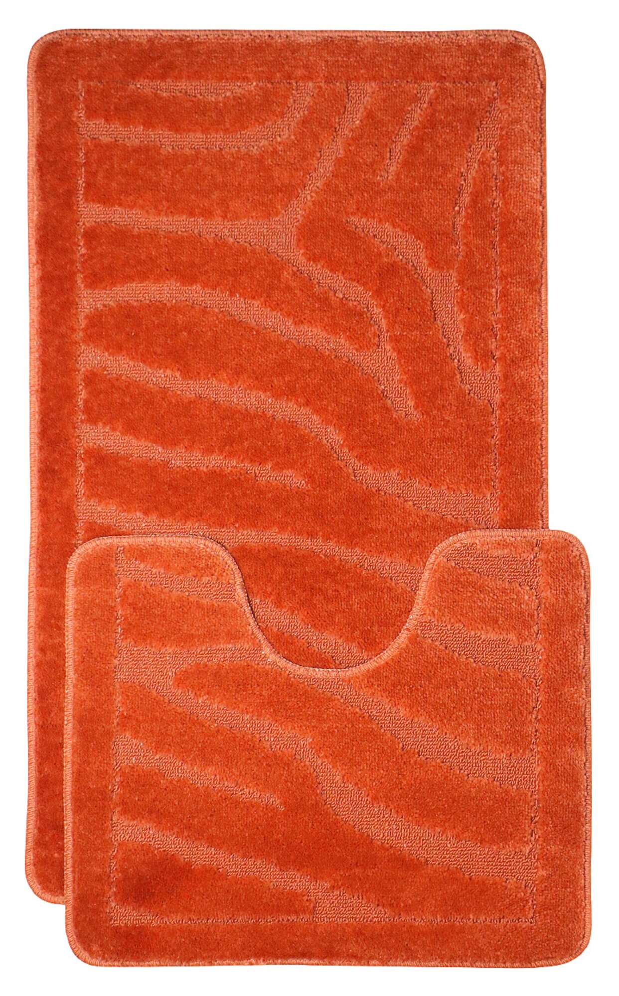 Коврики для ванной и туалета в наборе 100см/60см (50см/60см туалет) одноцветный