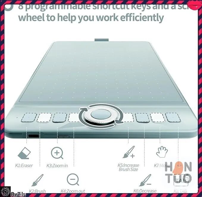 GAOMON Графический планшет Беспроводной графический планшет GAOMON WH851 с Bluetooth поддерживает 16 384 уровня детализации, оснащён интуитивно понятной ручкой с 8 клавишами быстрого доступа и совместим с системами Windows, Android и Mac. Его размеры соста