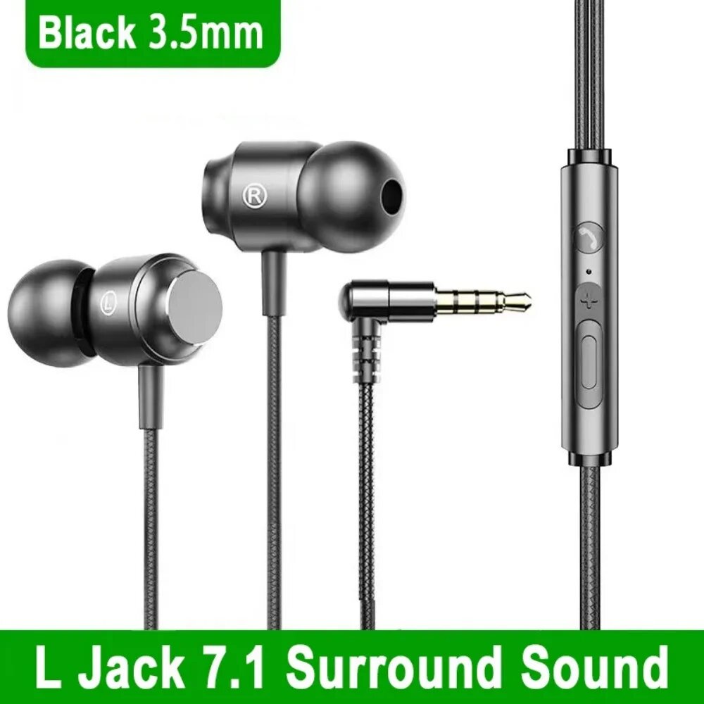Проводные наушники 3.5mm Black