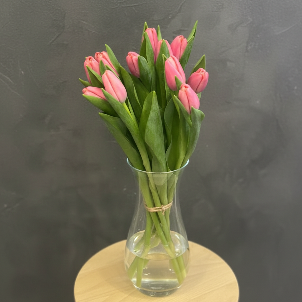 Букет из розовых тюльпанов (11 шт.)