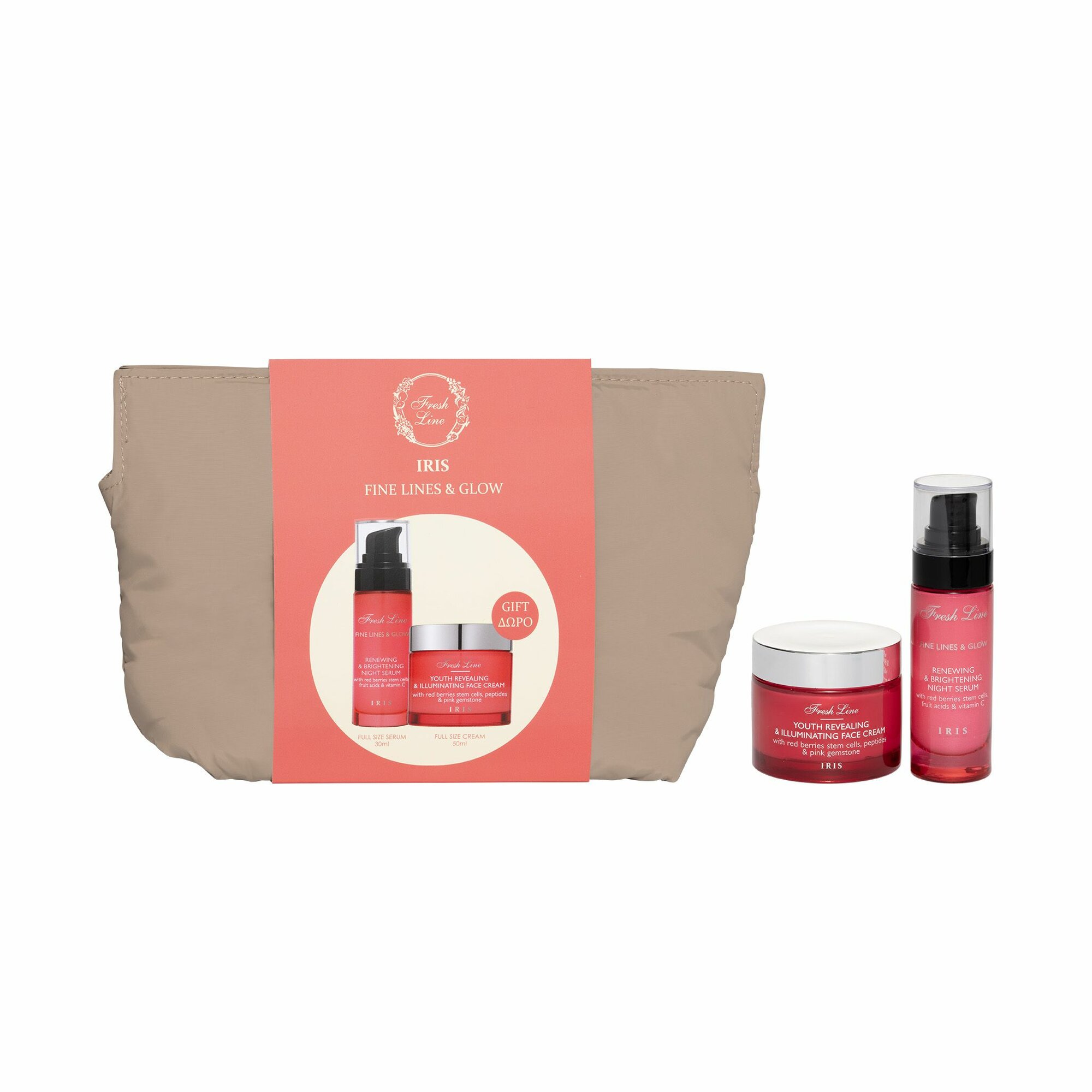 FRESH LINE Набор для лица "Ирис" (Крем, 50 мл + Сыворотка, 30 мл)