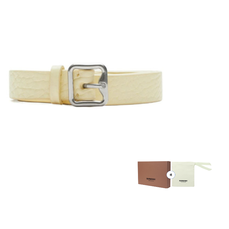 Ремни из телячьей кожи Burberry женские бежевые ширина 1,5 см M