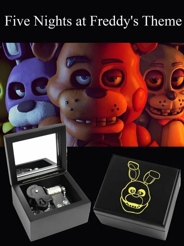 Тема Фредди 5 ночей(Five Nights at Freddy's Theme) Bonnie Музыкальная коробка для друзей, детей, девочек, жен, родителей на Рождество, день рождения, подарки к празднику.