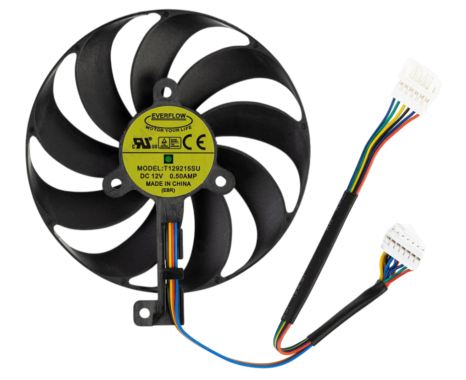 Вентилятор для видеокарты Asus Strix RTX2070 RTX2080, 7Pin+6Pin, 87mm, S 32mm, T12