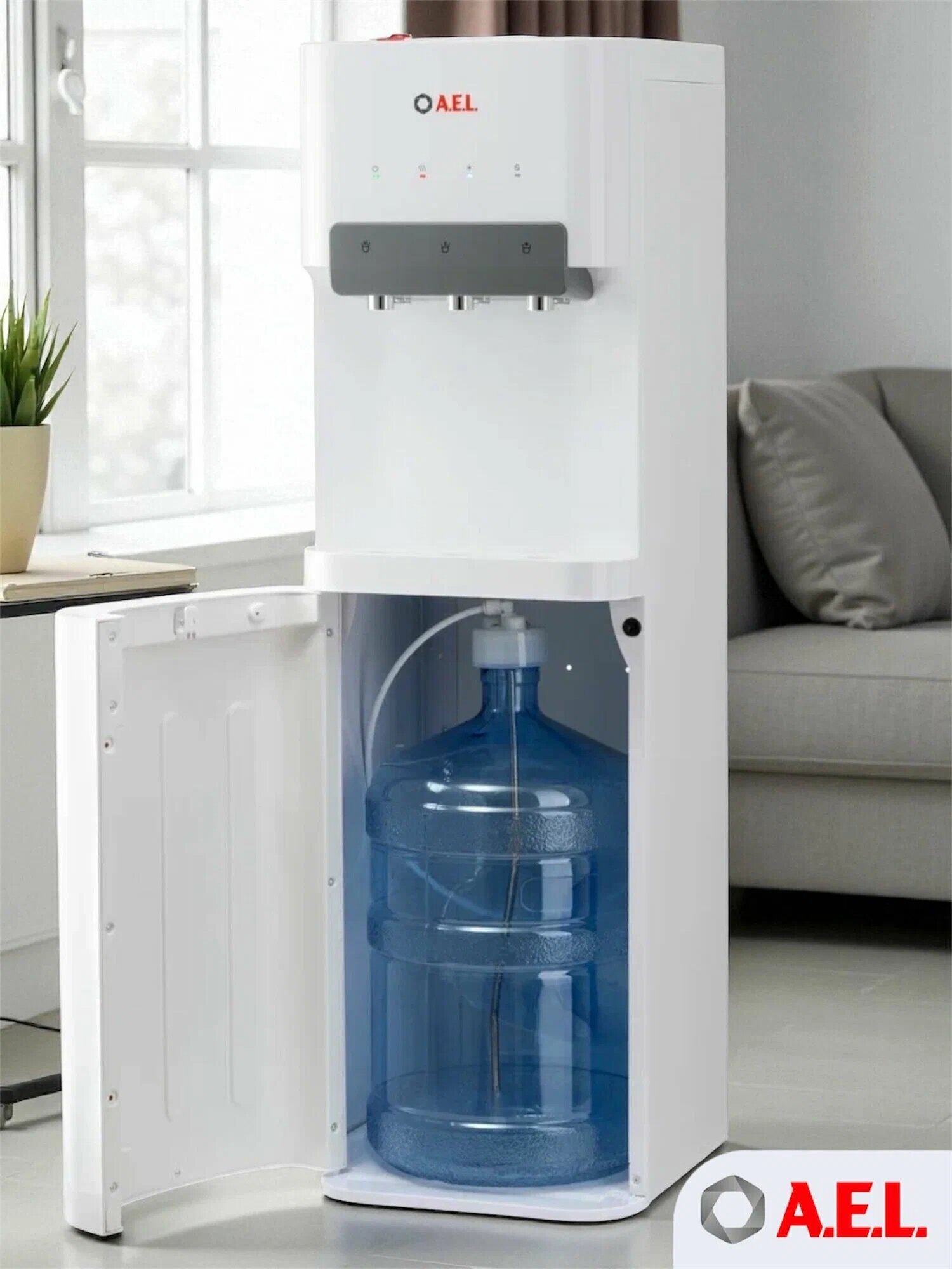 A.E.L. LD-827a white. Гарантия 12мес. Кулер для воды с нижней загрузкой.